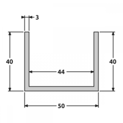 Profils U aluminium - Alu Pour Tous (votre aluminium sur mesure)