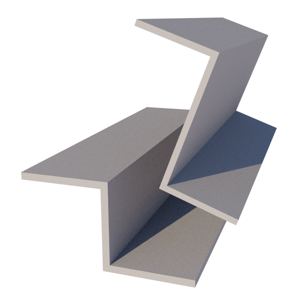 Profilés Z aluminium à la coupe - Brute / laquée / anodisée